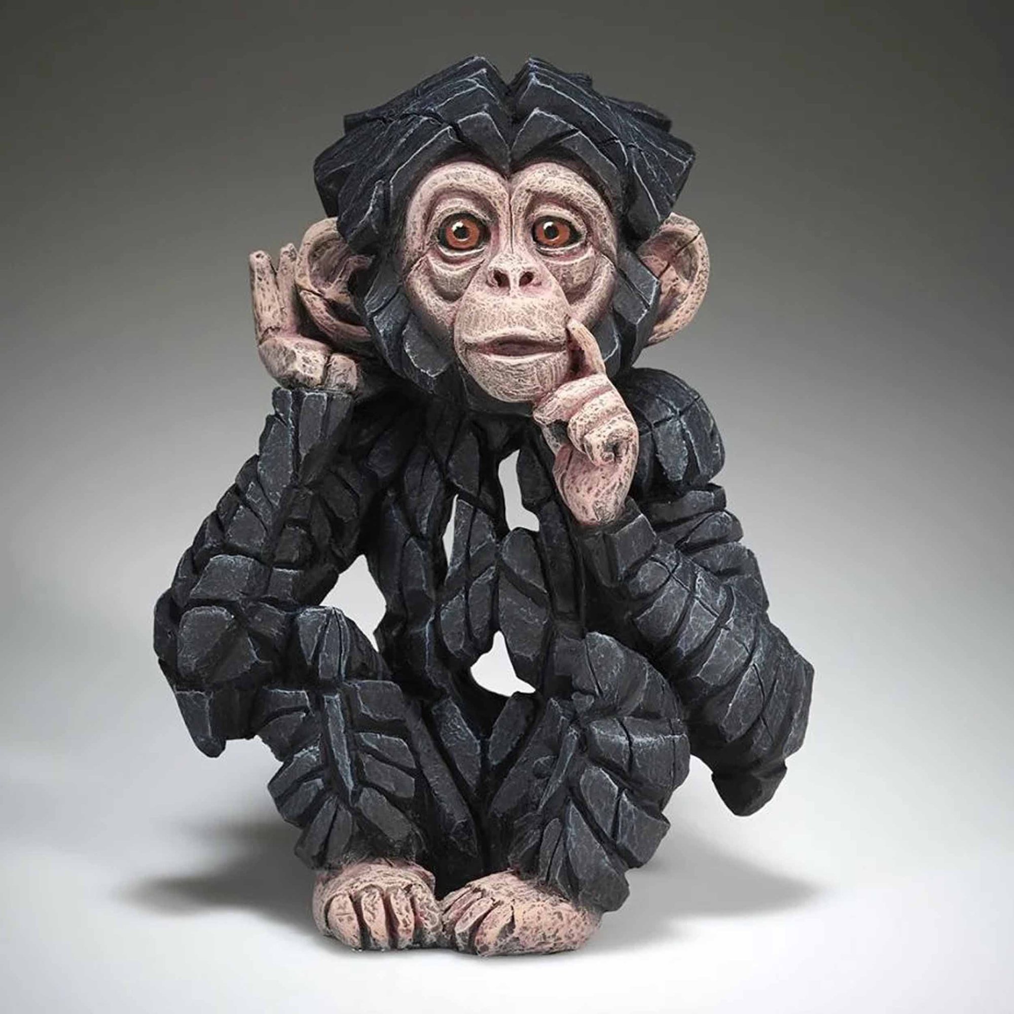 Edge Sculptures - Baby Chimpanzee 'Hear No Evil' - Aldiss