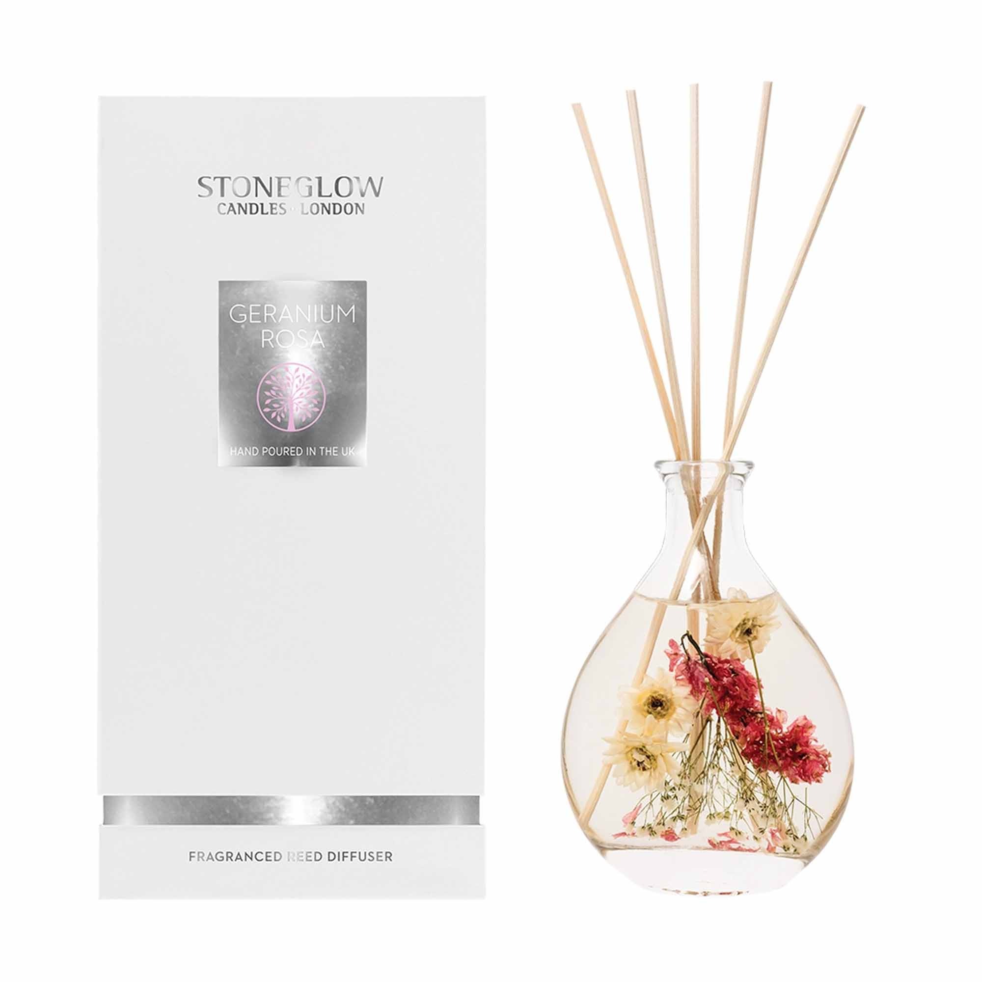 Stoneglow Geranium Rosa Reed Diffuser | Aldiss of Norfolk