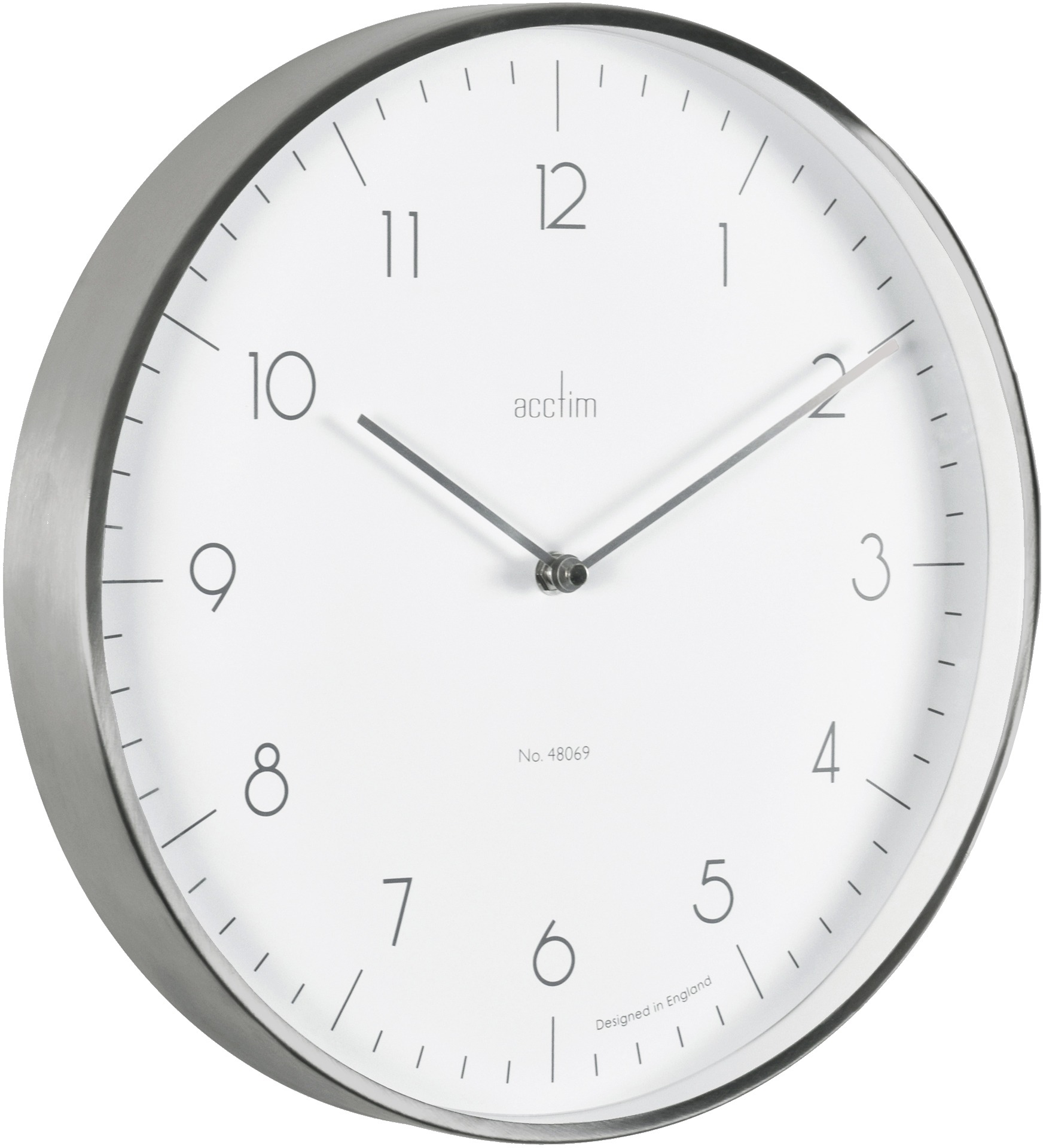 Acctim Madison Brushed Steel Clock | Aldiss of Norfolk