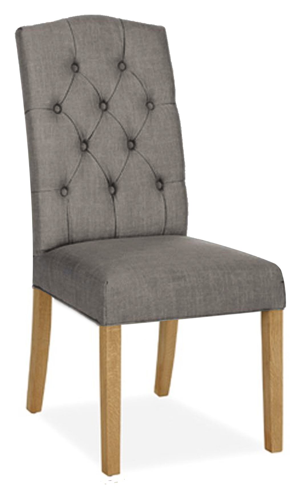 Burlington Upholstered Button Back Chair in Grey | Aldiss of Norfolk