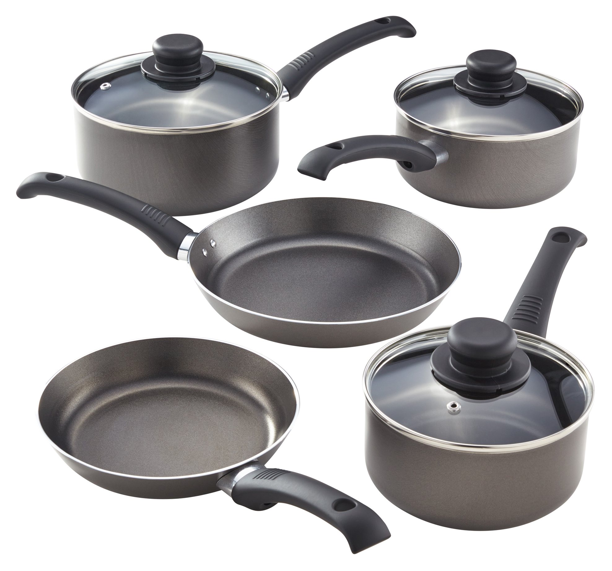 Judge Everyday 5 Piece Non Stick Pewter Pan Set | Aldiss