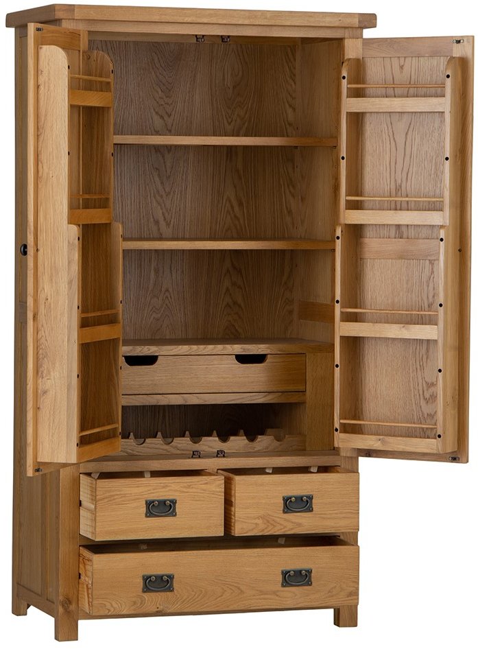 Norfolk Oak Double Larder Unit | Aldiss of Norfolk