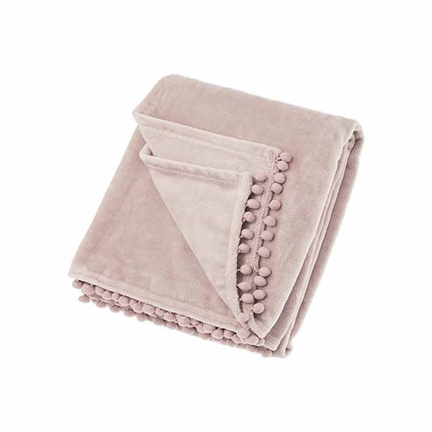 Walton & Co Cashmere Touch Throw Quartz Pink | Aldiss
