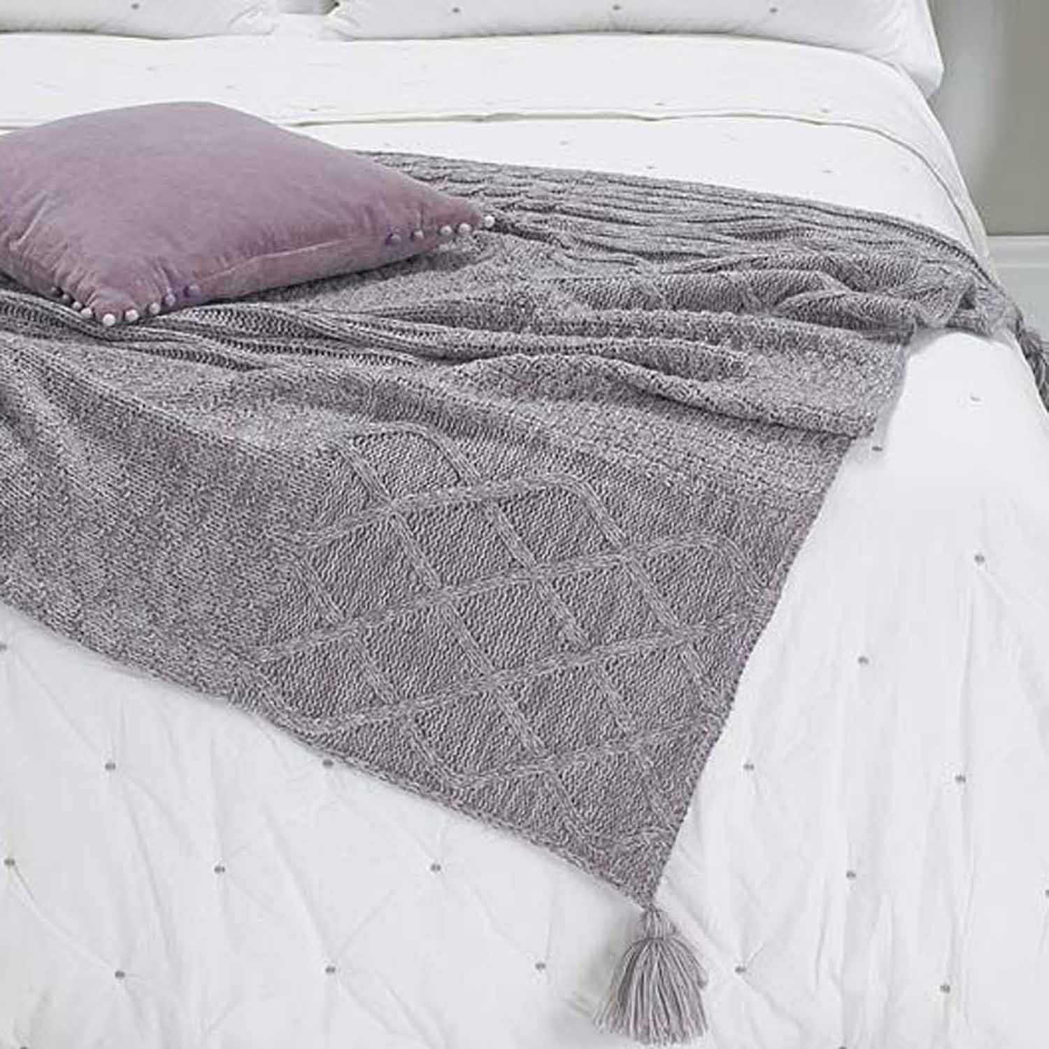 Walton & Co Cashmere Touch Throw Quartz Pink | Aldiss