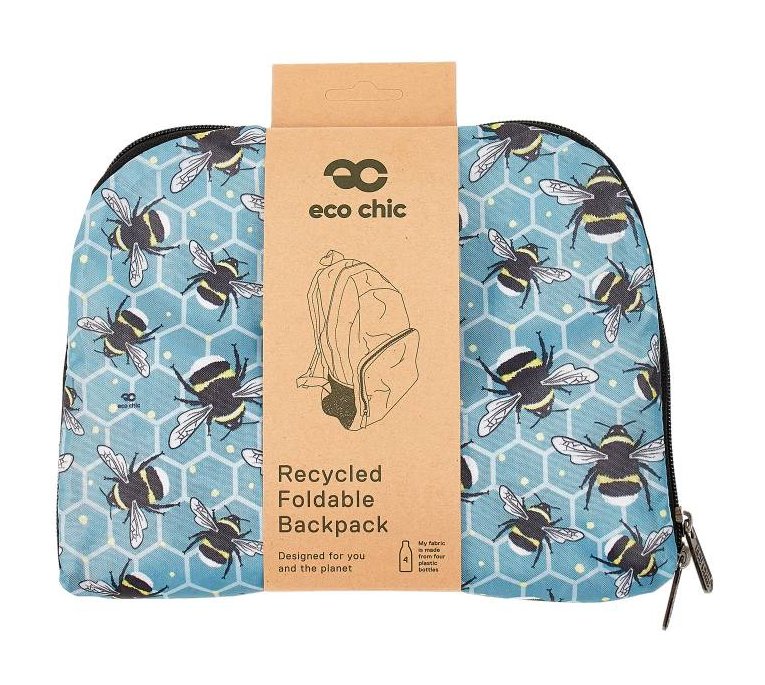 Eco Chic Blue Bee Classic Backpack | Aldiss of Norfolk