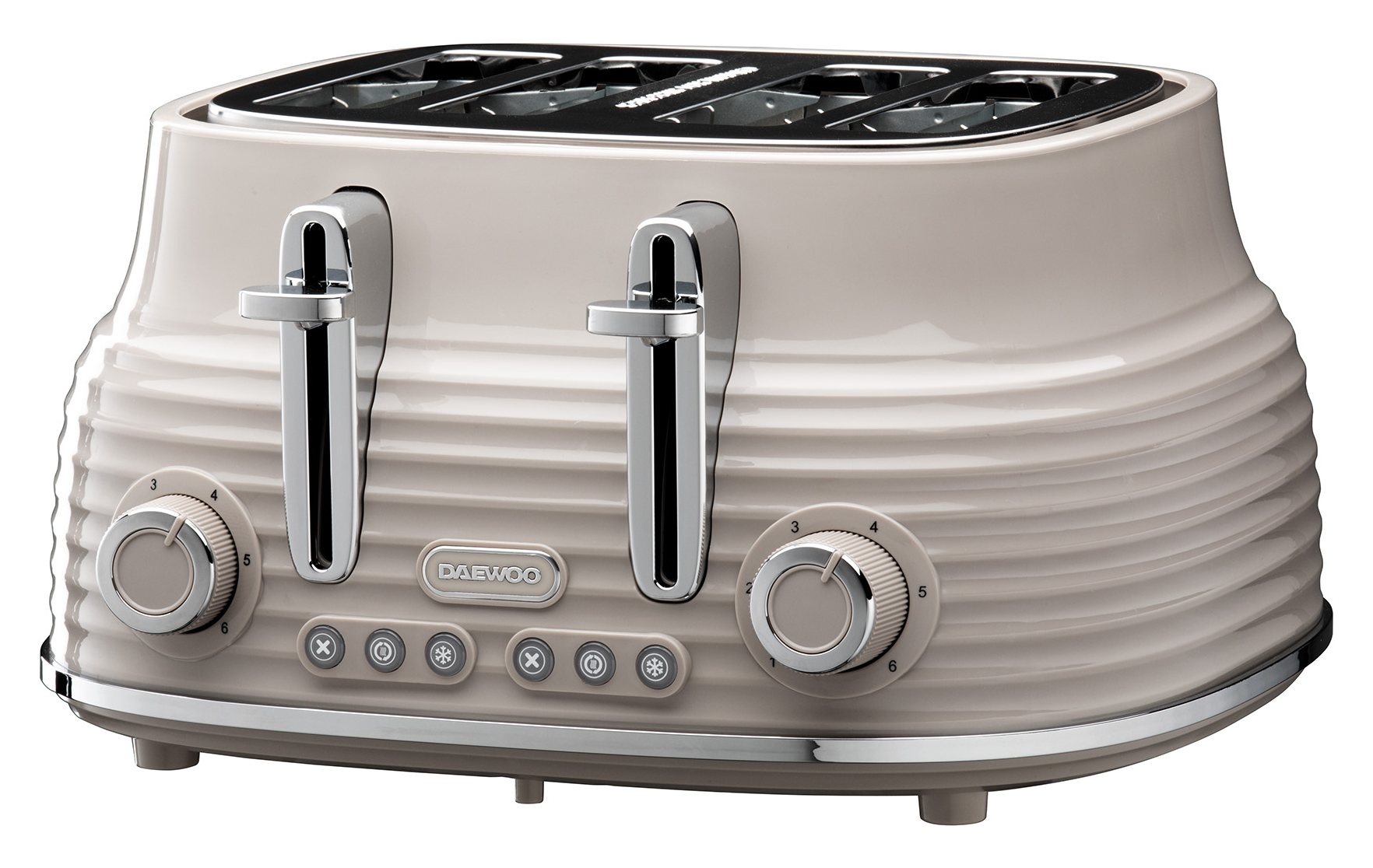 Daewoo Sienna 4 Slice Toaster Taupe | Aldiss of Norfolk