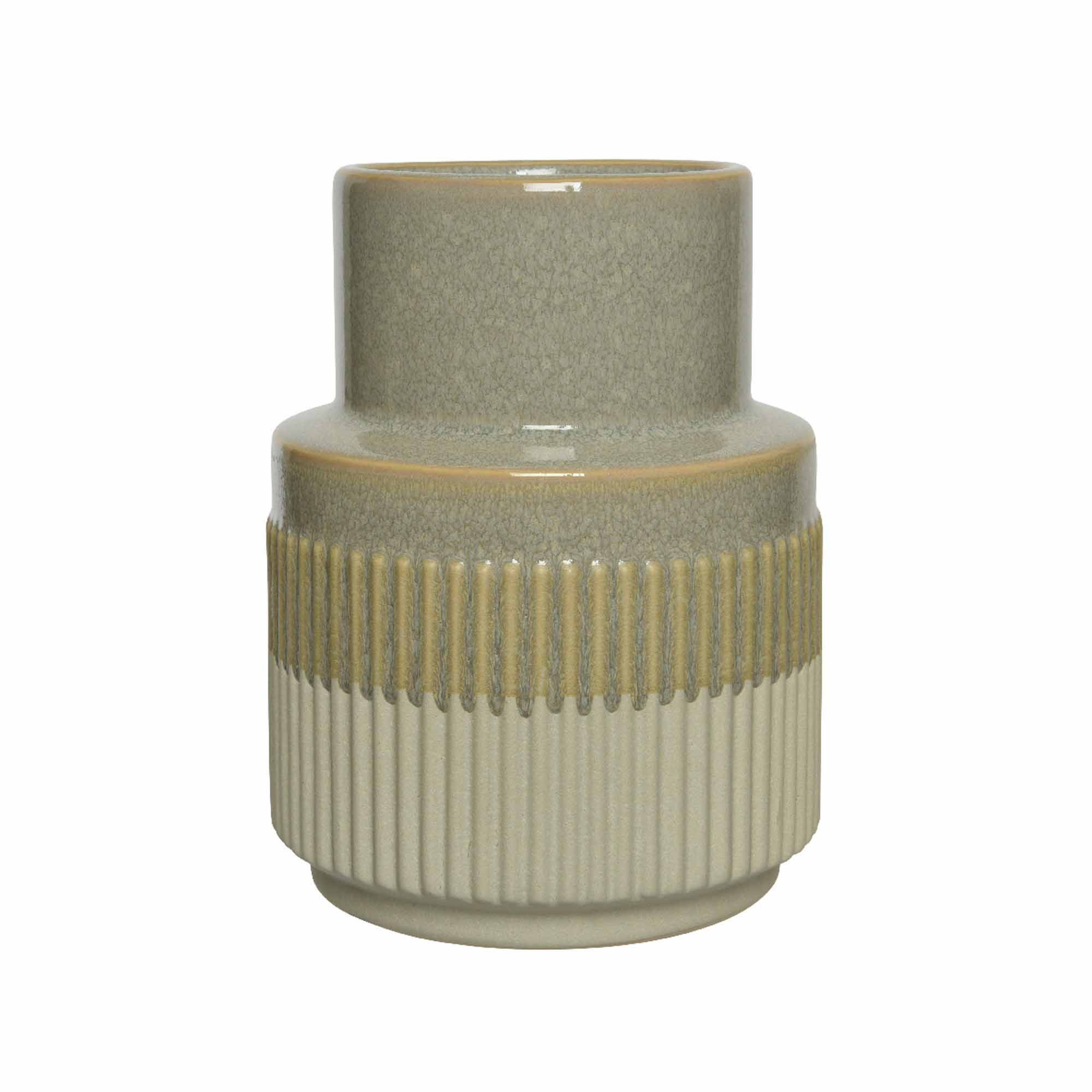 Kaemingk Light Brown Stone Vase | Aldiss of Norfolk