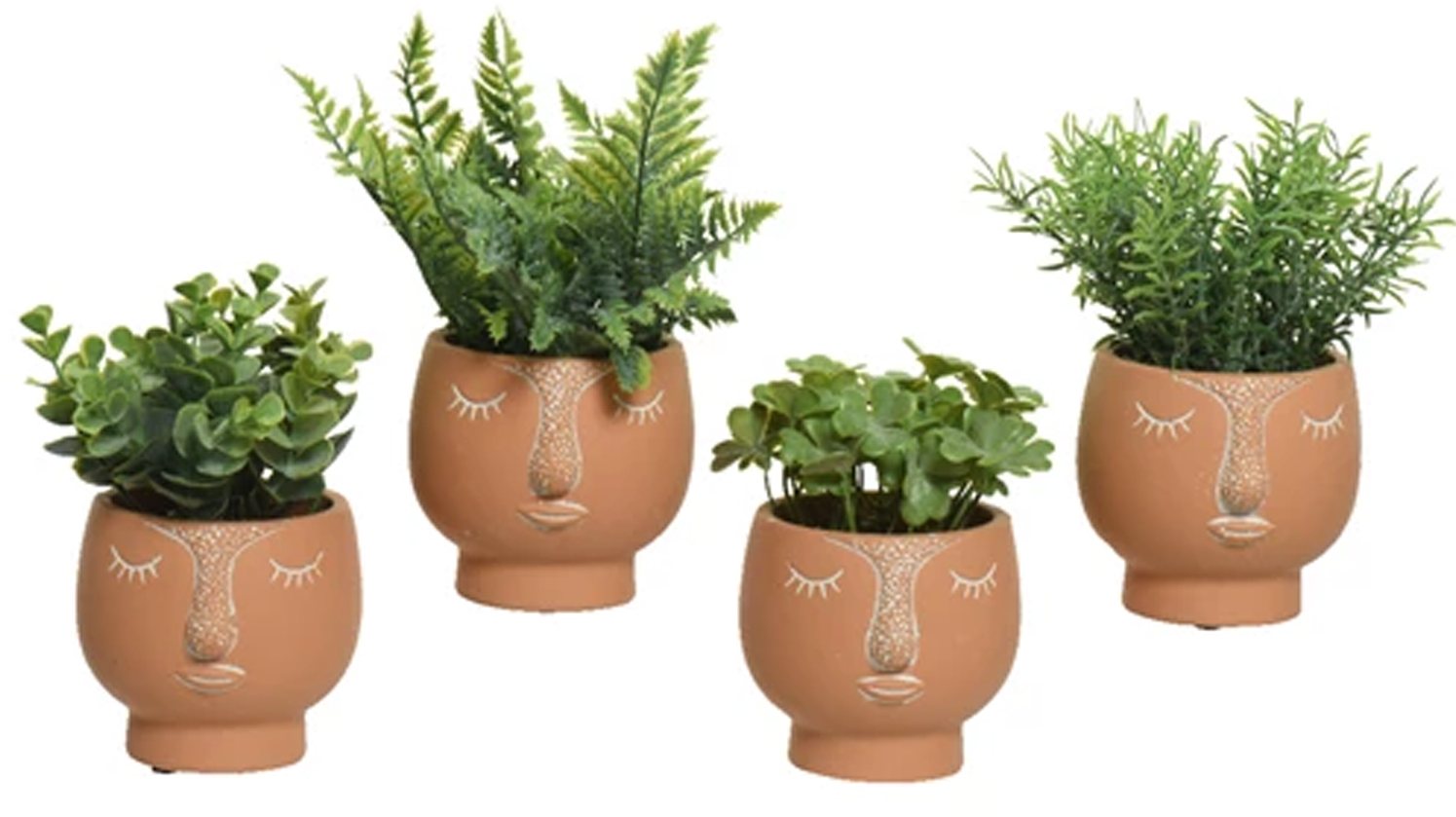 Kaemingk Faux Plants in Face Planters | Aldiss of Norfolk