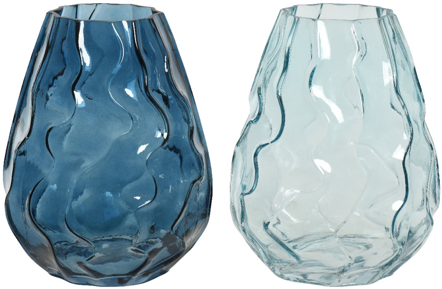 Kaemingk Blue Bubble Glass Vase | Aldiss of Norfolk