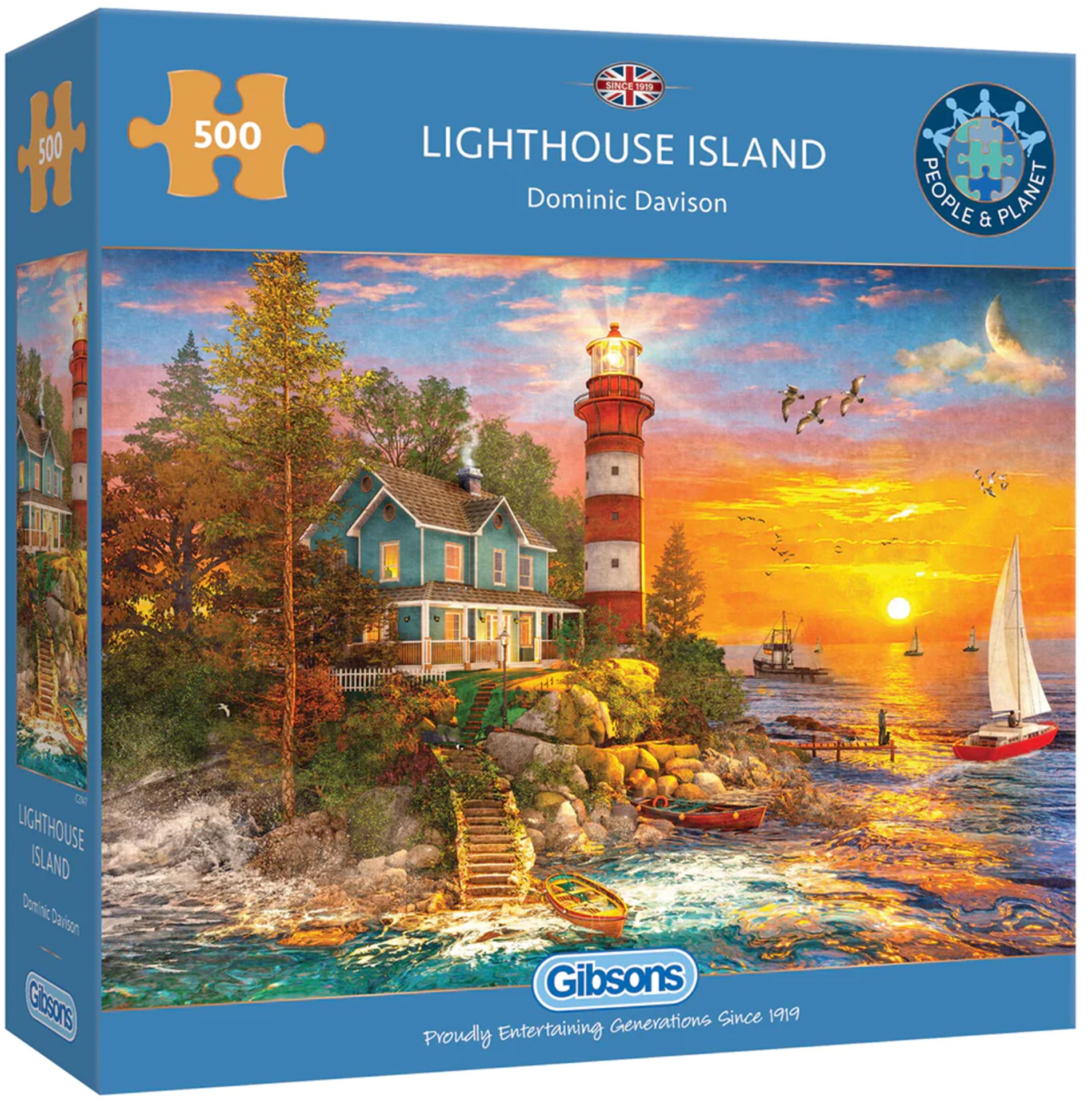 Gibsons | Lighthouse Island 500Pc Puzzle | Aldiss of Norfolk