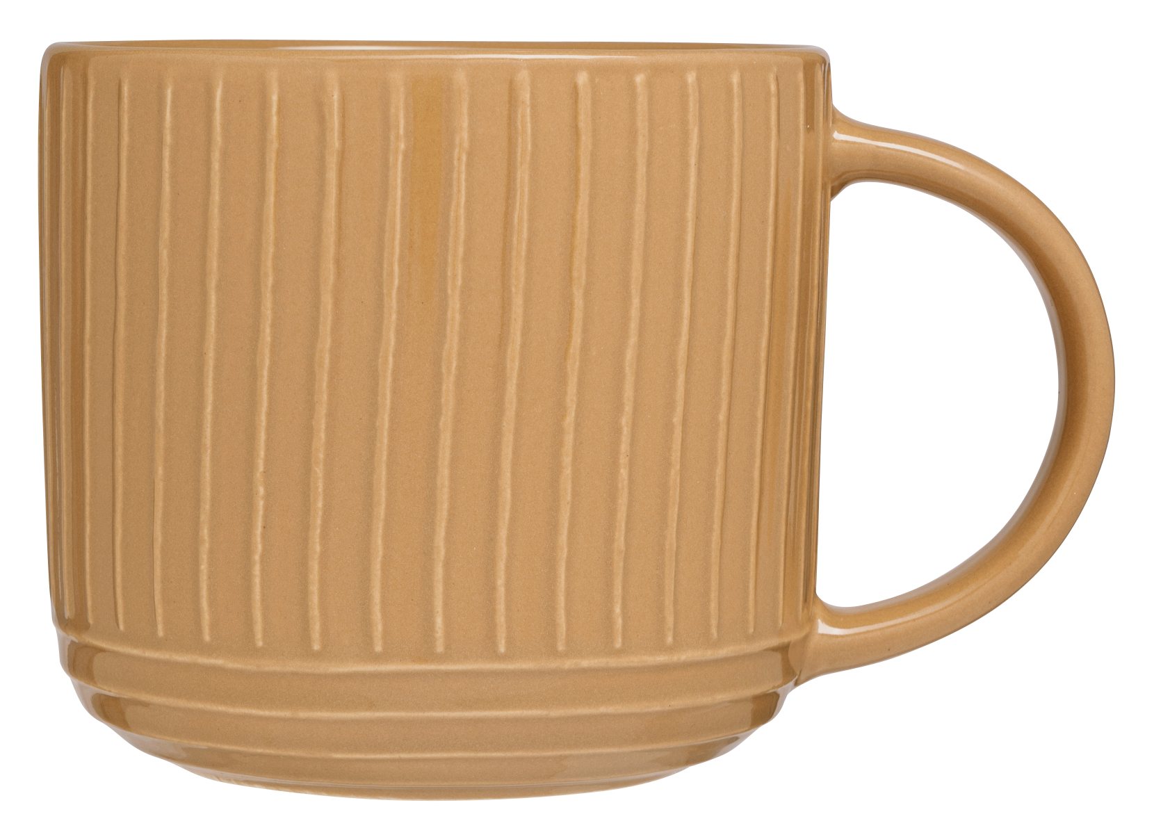 Siip | embossed lines mug | tan | Aldiss of Norfolk