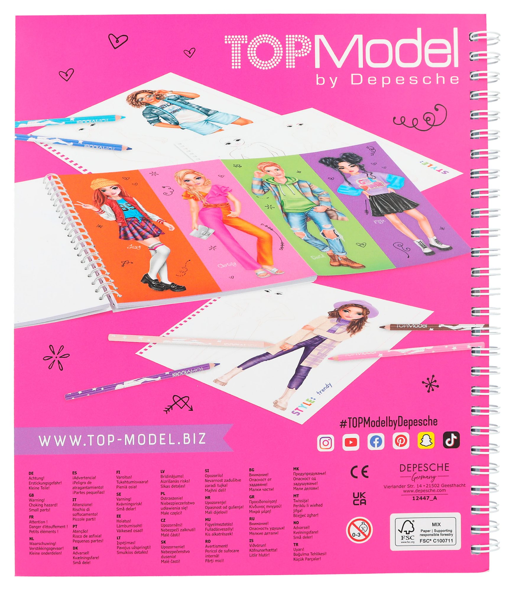 Topmodel | Create Your Topmodel Colouring Book | Aldiss