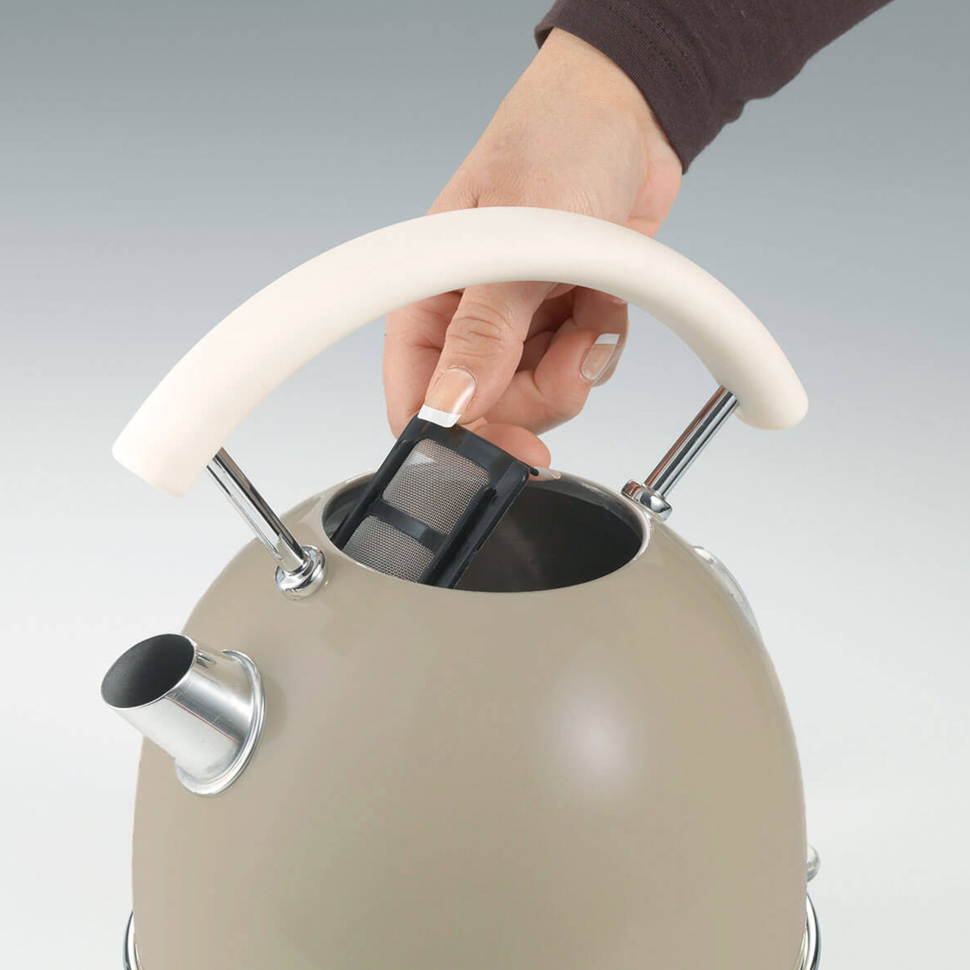 Ariete Vintage 1.7l Dome Kettle Cream | Aldiss of Norfolk