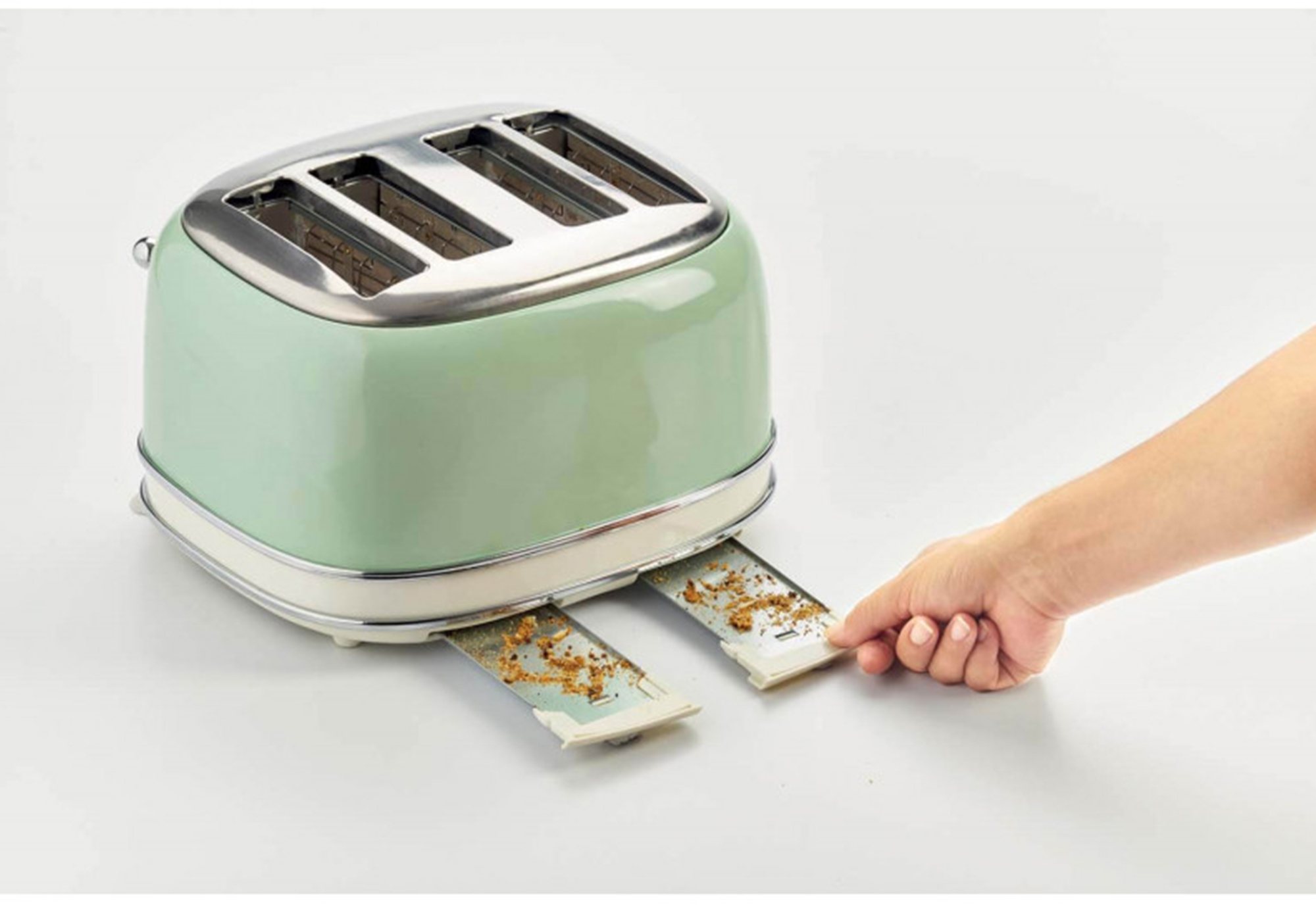 Ariete Vintage 4 Slice Toaster Green | Aldiss of Norfolk