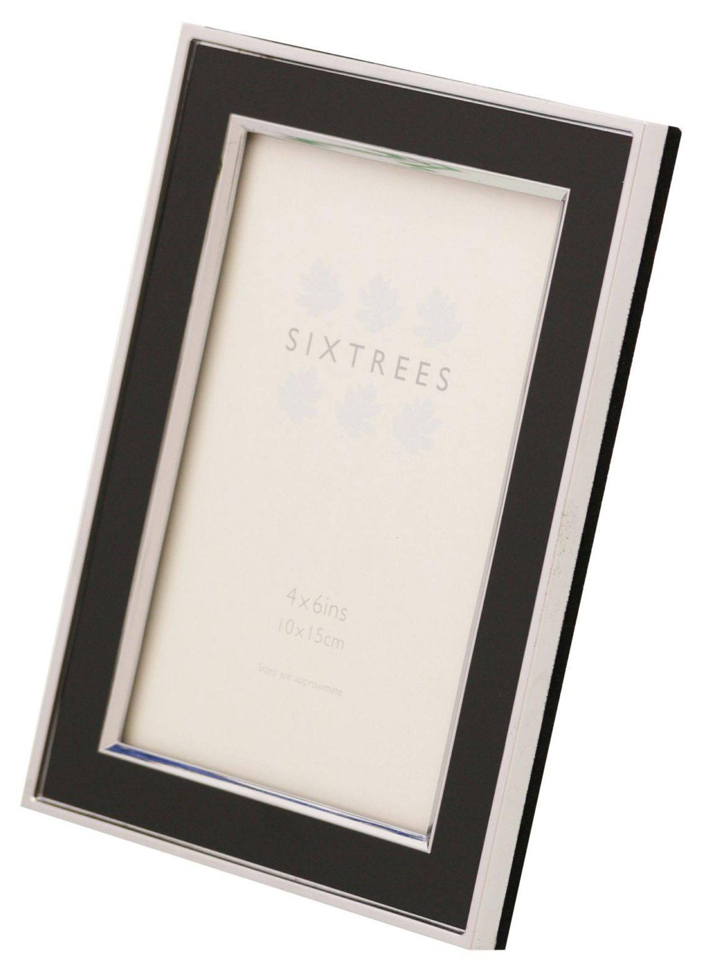 Sixtrees | Abbey Black Polished Silver Photo Frame | Aldiss
