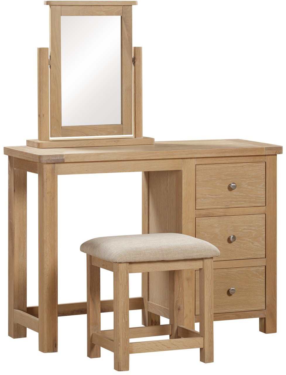 Silverdale Oak Dressing Table Set | Aldiss of Norfolk