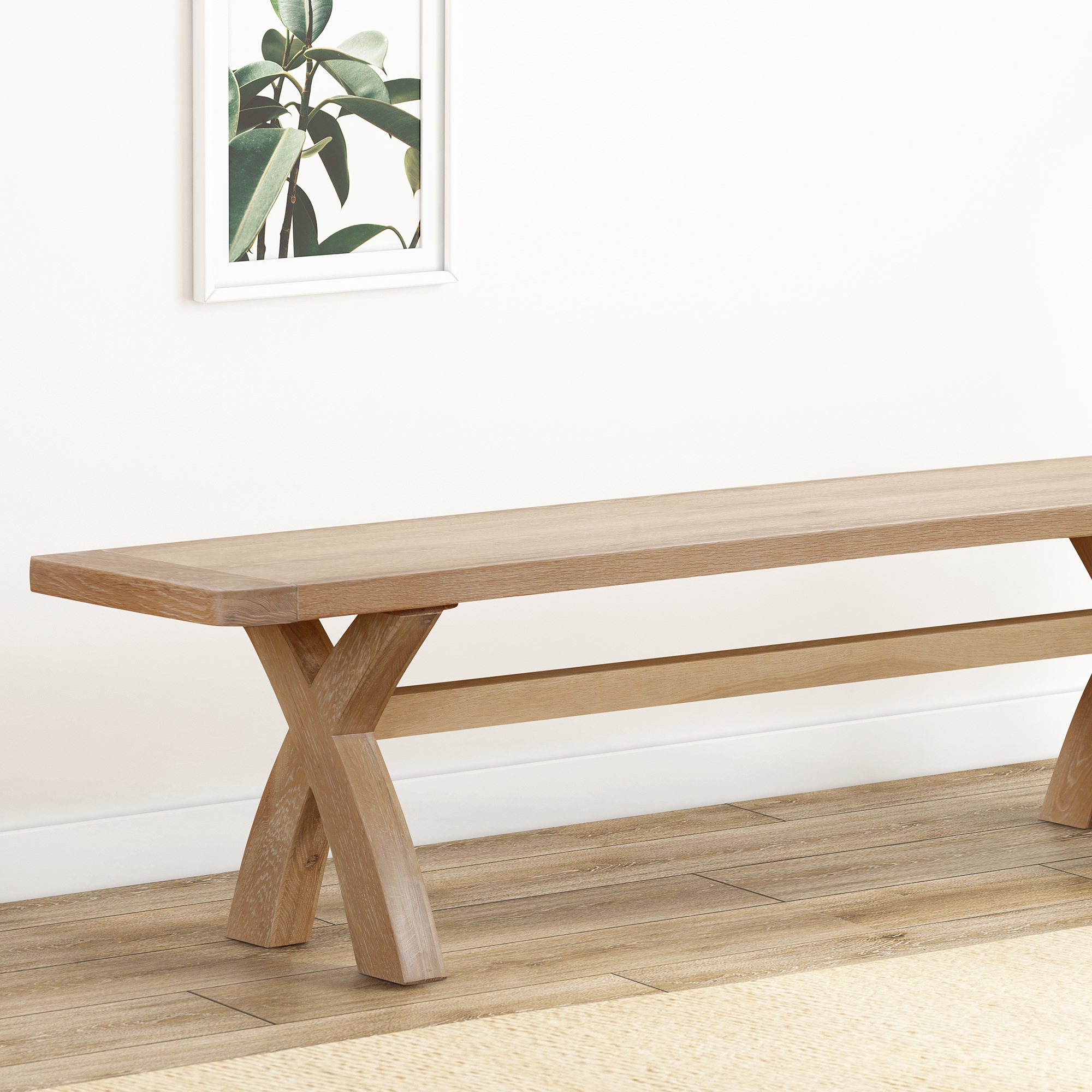 Silverdale | Cross Leg Bench | Aldiss of Norfolk