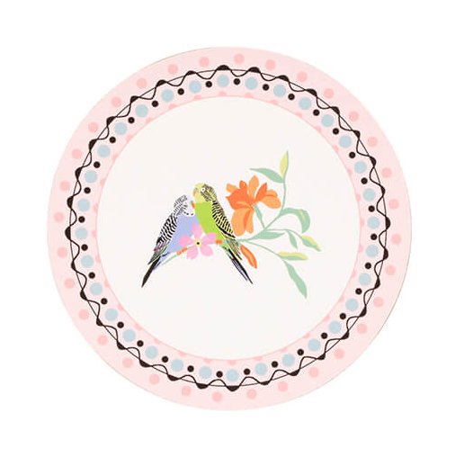 Cath Kidston | Painted Table Budgie Backed Coasters | Aldiss