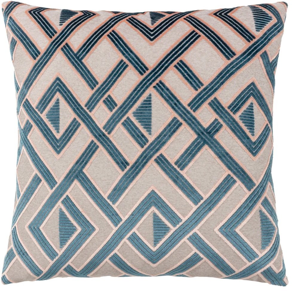 Paoletti Henley Cushion Smoke and Rose | Aldiss of Norfolk