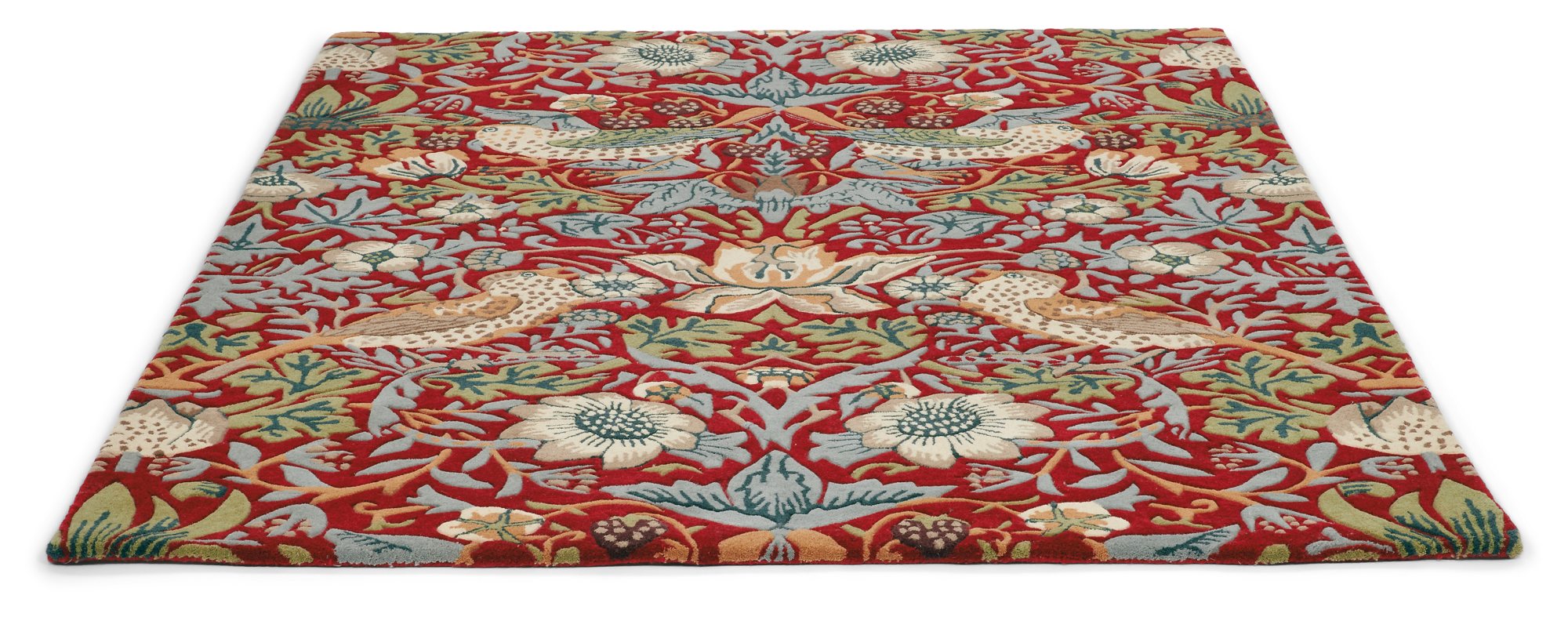 Strawberry Thief Crimson 250x350 Rug | Aldiss Of Norfolk
