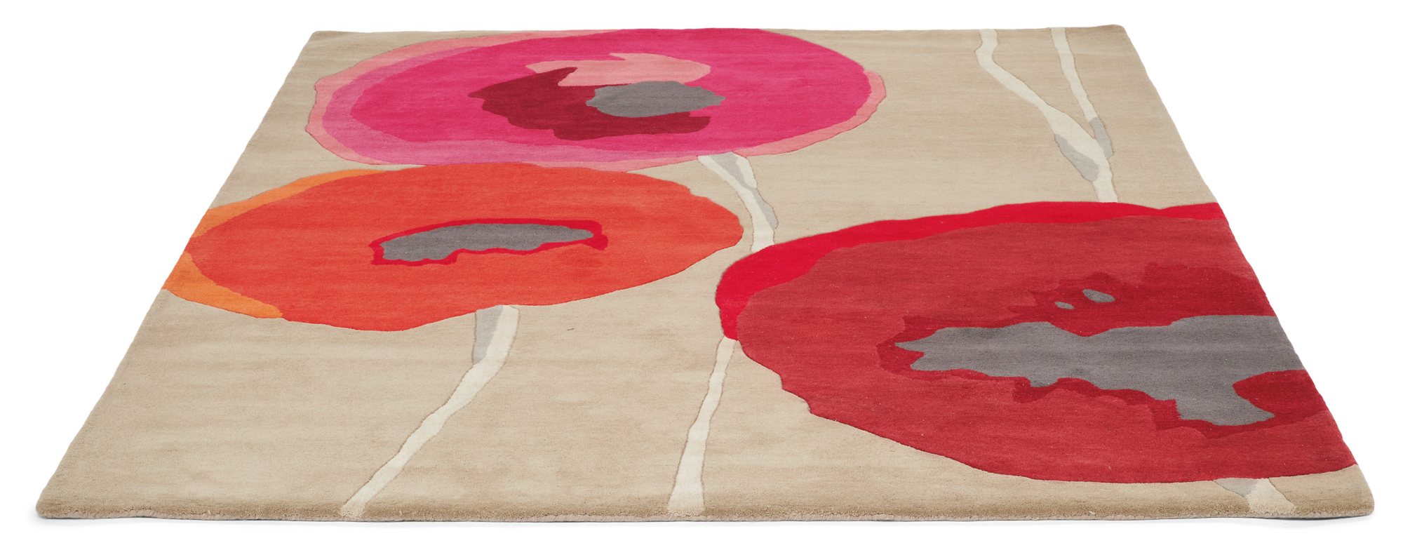 Poppies Red Orange 250x350 Rug | Aldiss Of Norfolk