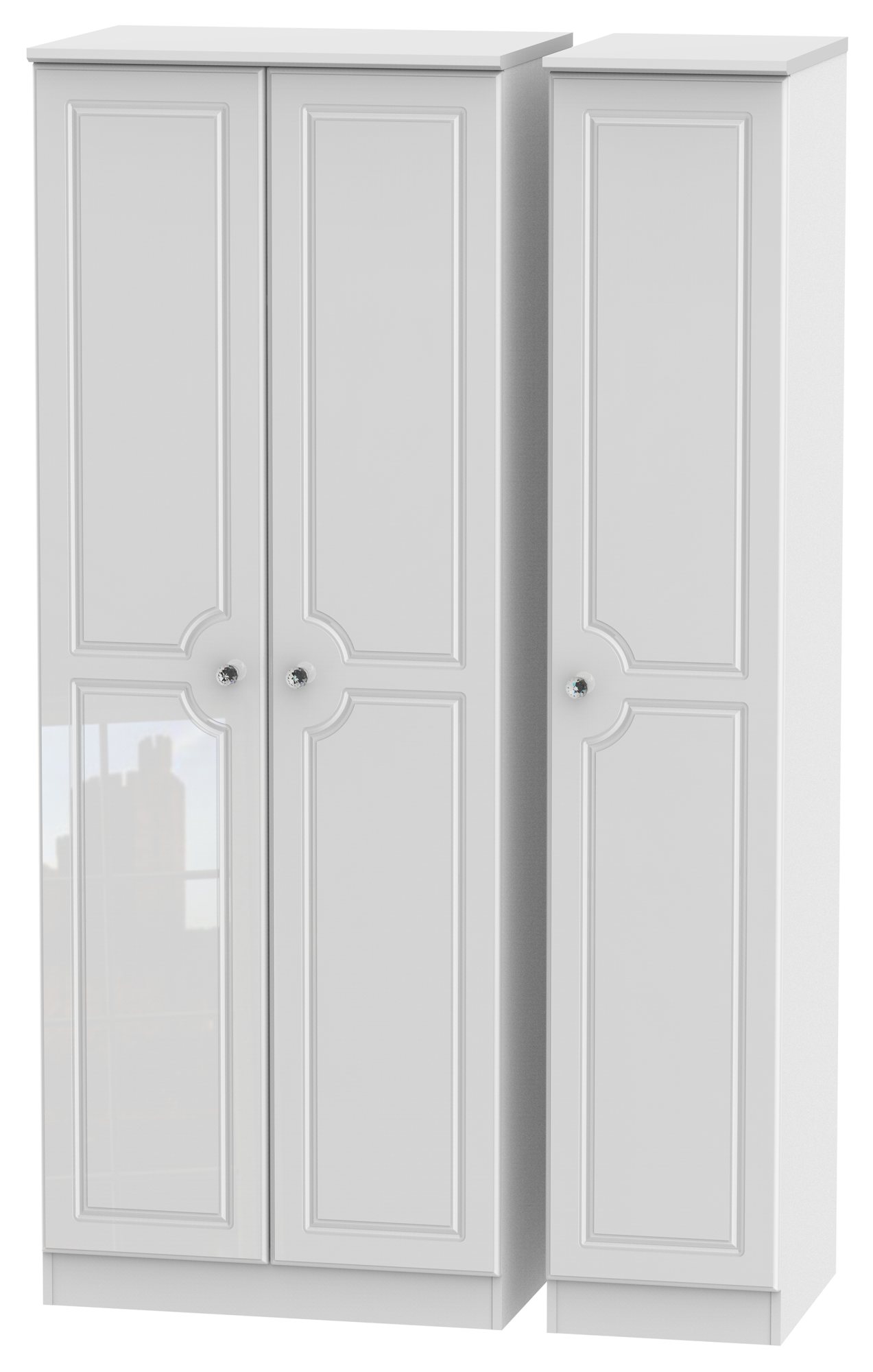 Edinburgh Tall Triple Plain Wardrobe | Aldiss of Norfolk