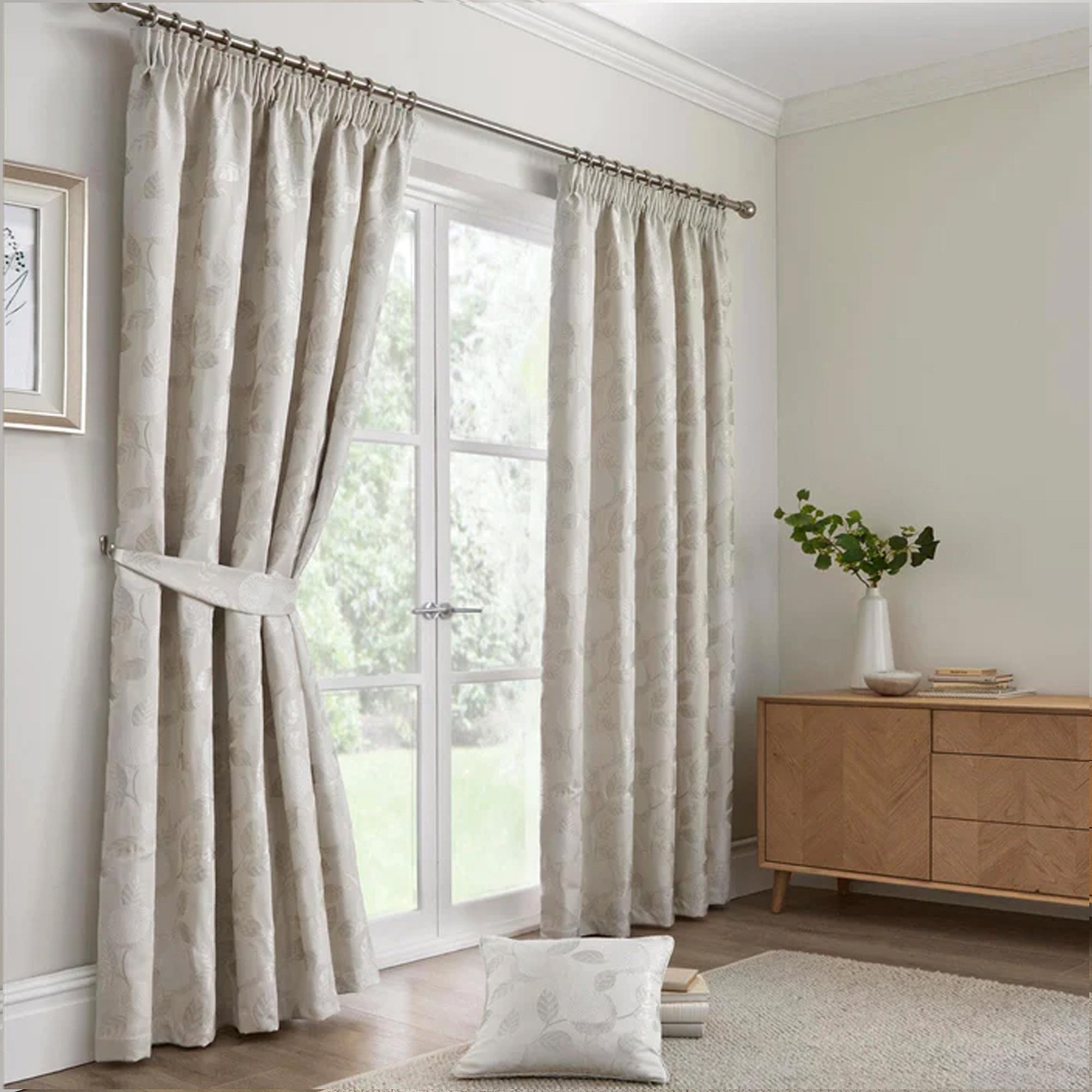 Curtina Bramford Natural Ready Made Curtains | Aldiss