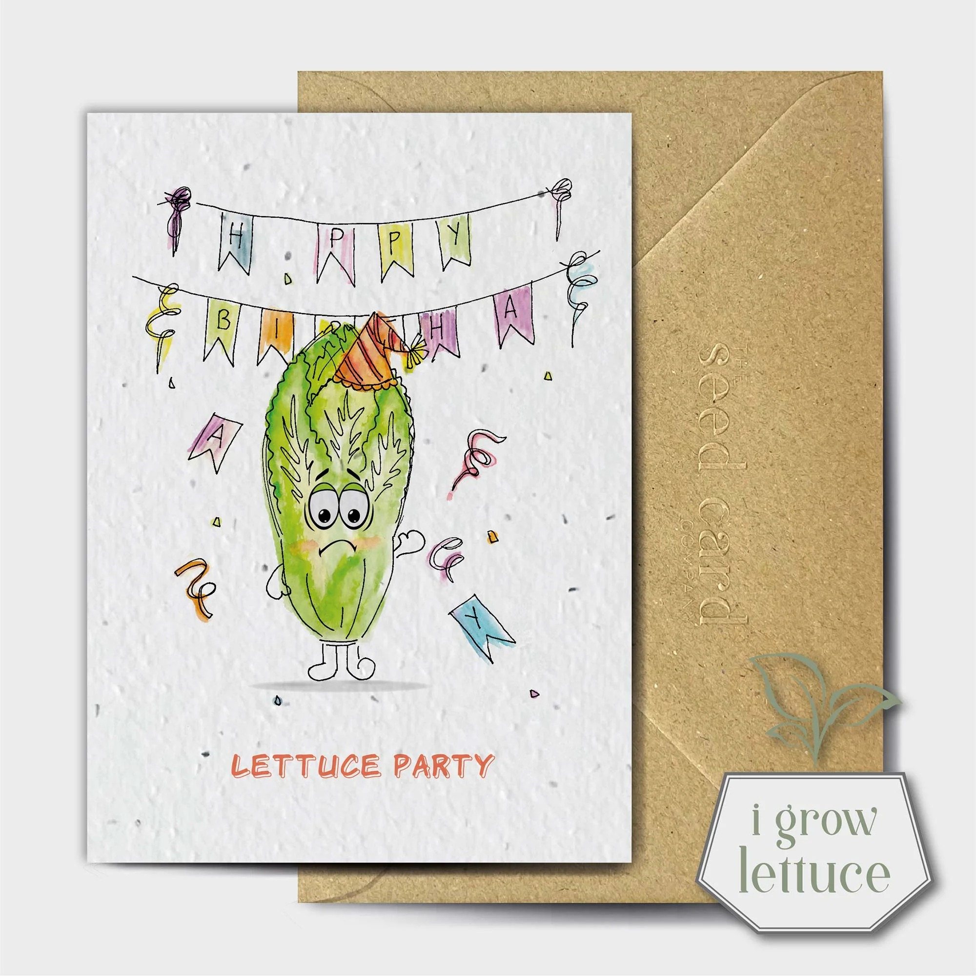 The Seed Card Company | Lettuce Party Birthday Card | Aldiss