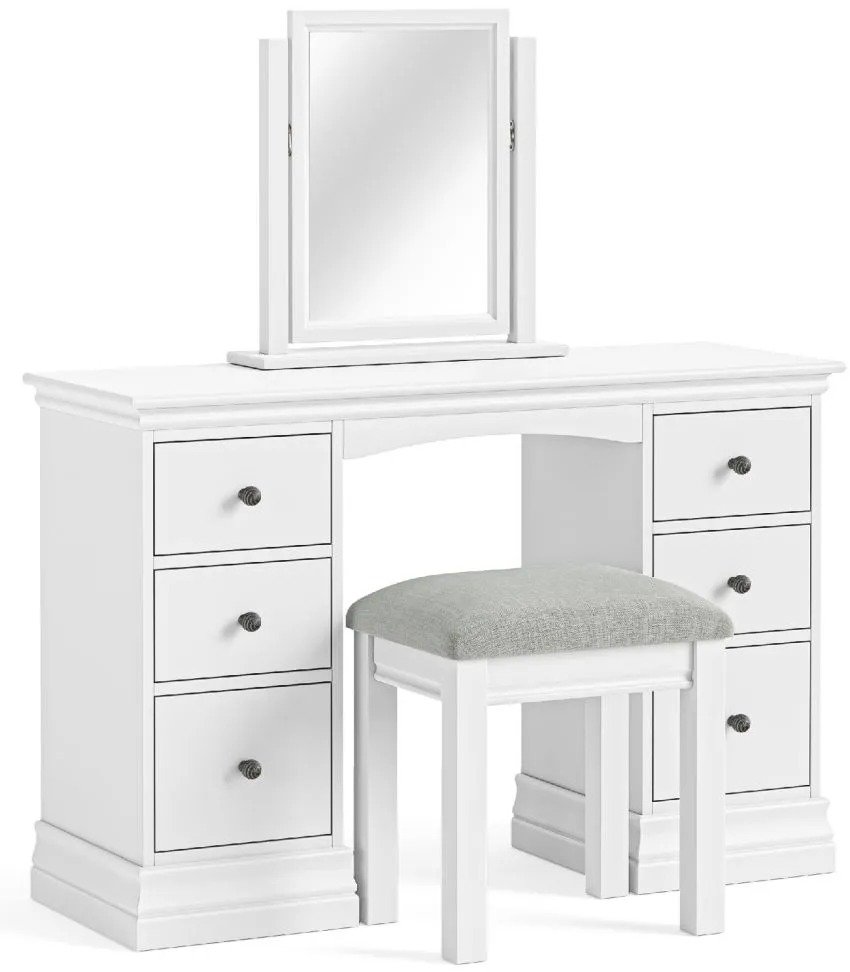 Cotswold White Pedestal Dressing Table | Aldiss of Norfolk