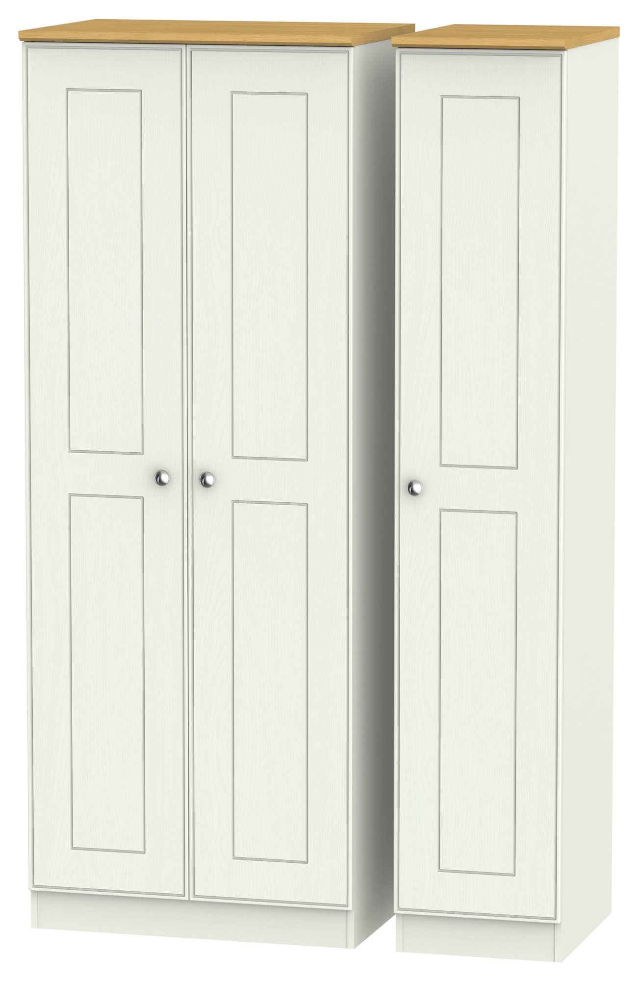 Elizabeth Tall Triple Plain Wardrobe | Aldiss of Norfolk
