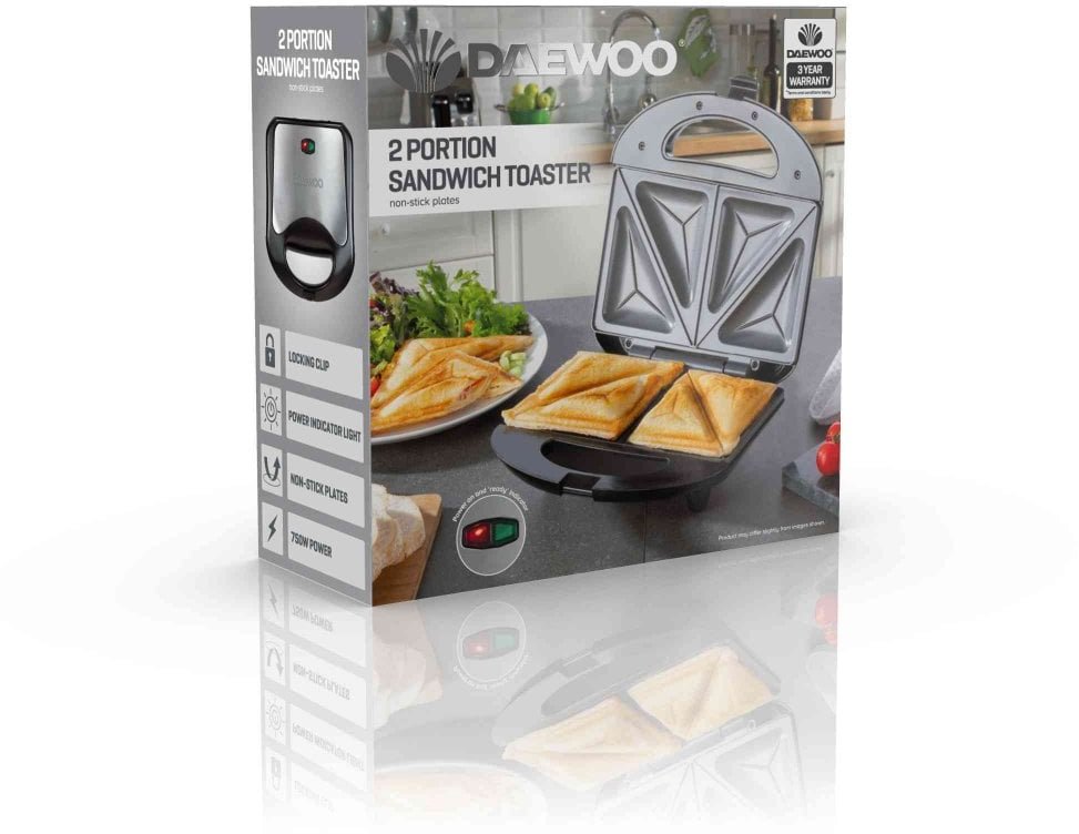 Daewoo 2 Portion Sandwich Toastie Maker | Aldiss of Norfolk