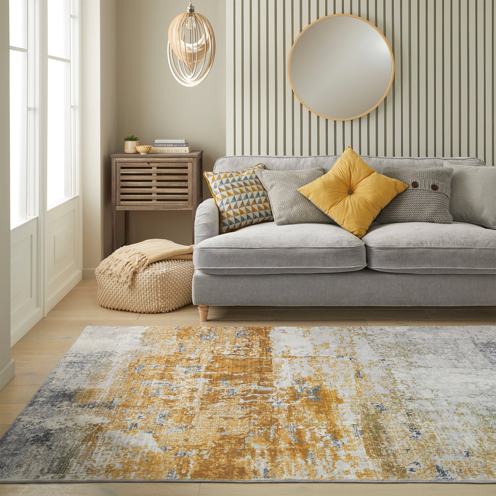 Lux Rug LUX09 Ivory Gold 120x180 | Aldiss of Norfolk