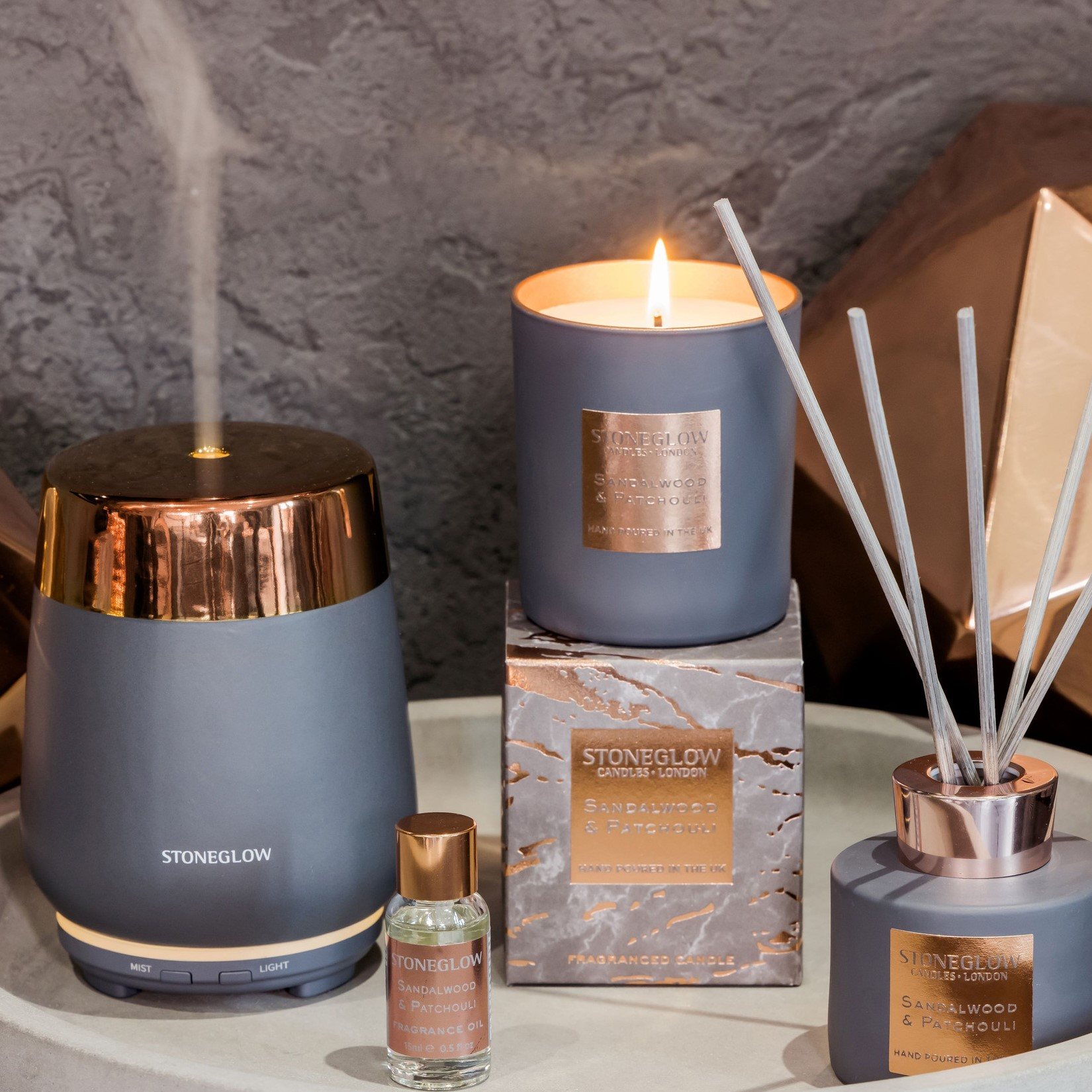 Stoneglow Grey and Bronze Mist Diffuser | Aldiss of Norfolk
