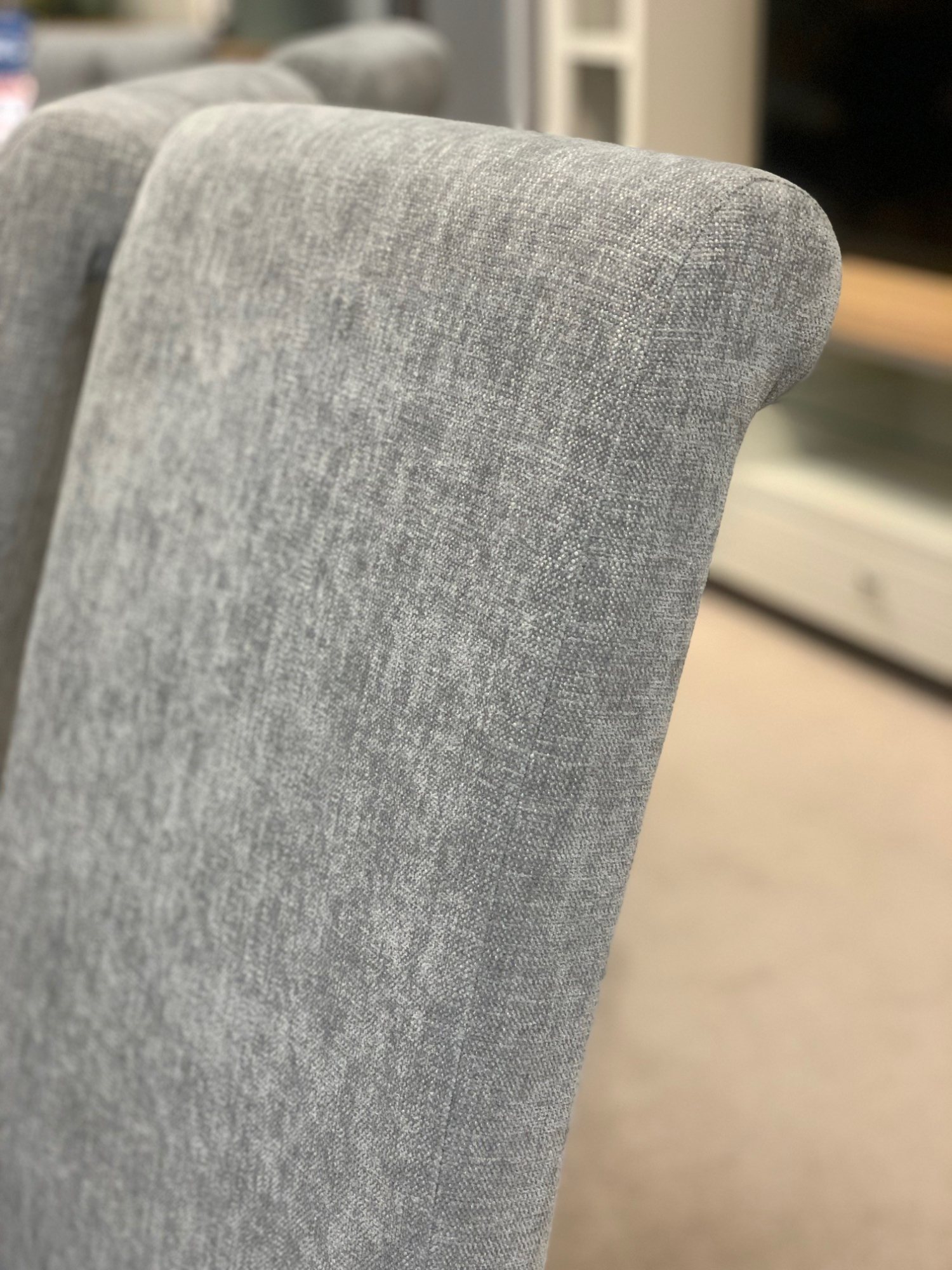 Grey Scroll Back Dining Chair | Aldiss of Norfolk