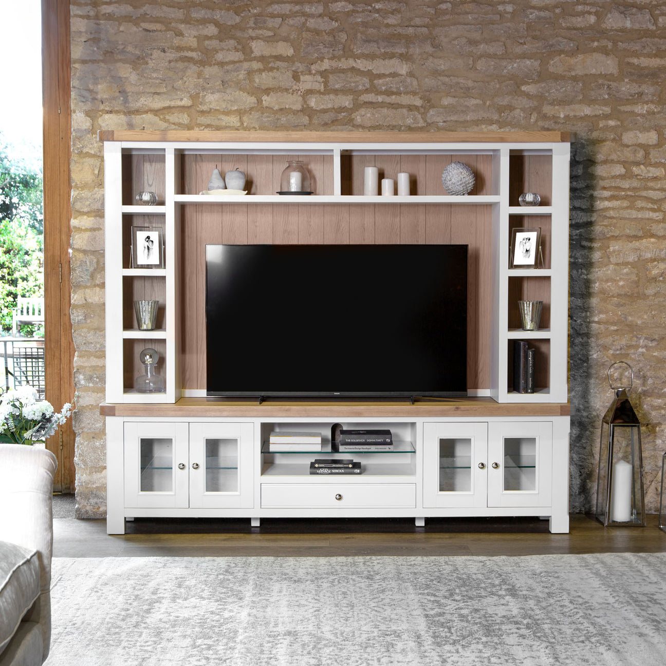 Holkham Oak Extra Large TV Unit Top | Aldiss of Norfolk