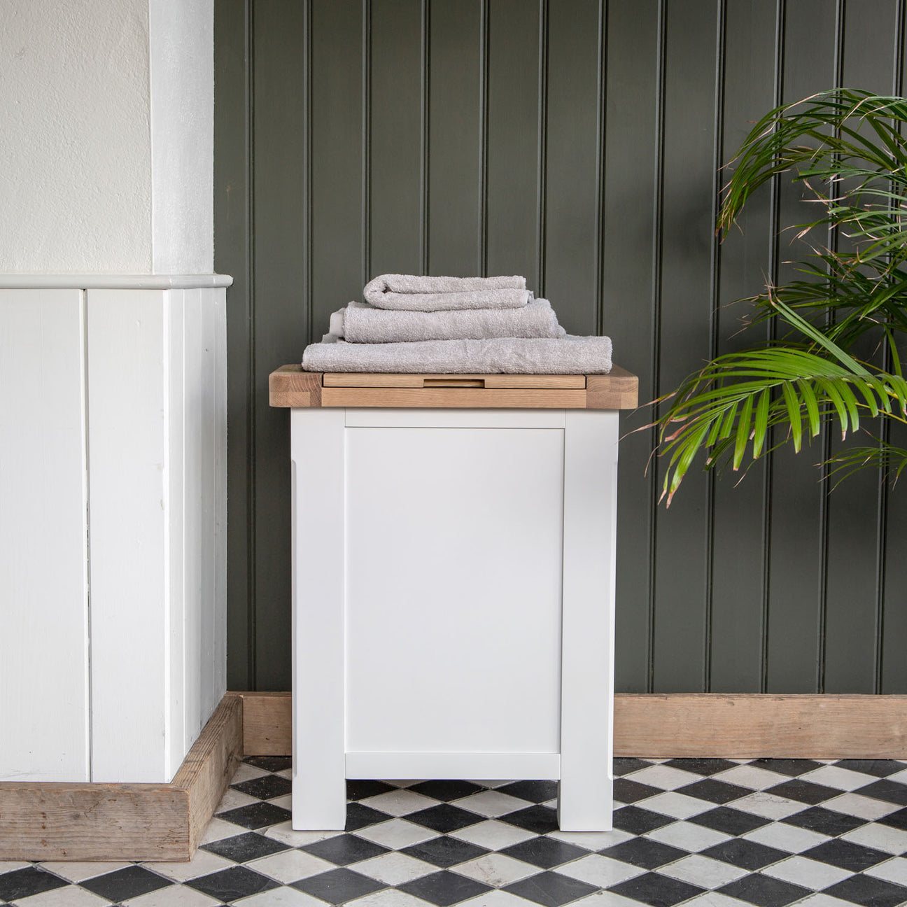 Holkham Oak Laundry Box | Aldiss of Norfolk