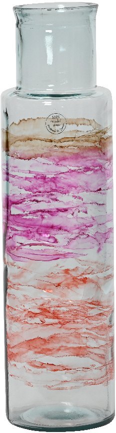 Kaemingk Recycled Multi Coloured Glass Vase Pink | Aldiss