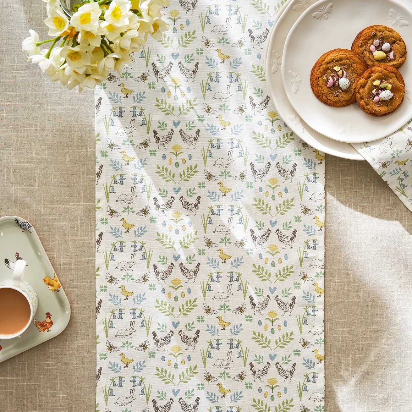 Sophie Allport | Spring Chicken Table Runner | Aldiss