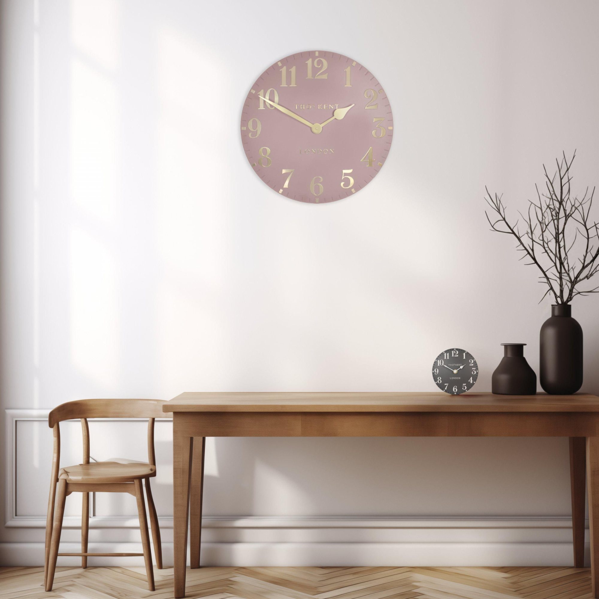 Thomas Kent | Arabic 20" Blush Pink Wall Clock | Aldiss