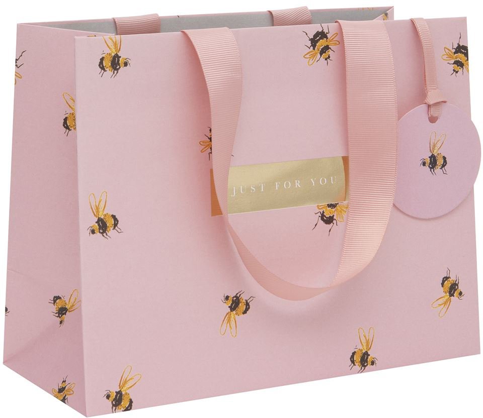Glick Pink Bee Gift Bag | Aldiss of Norfolk