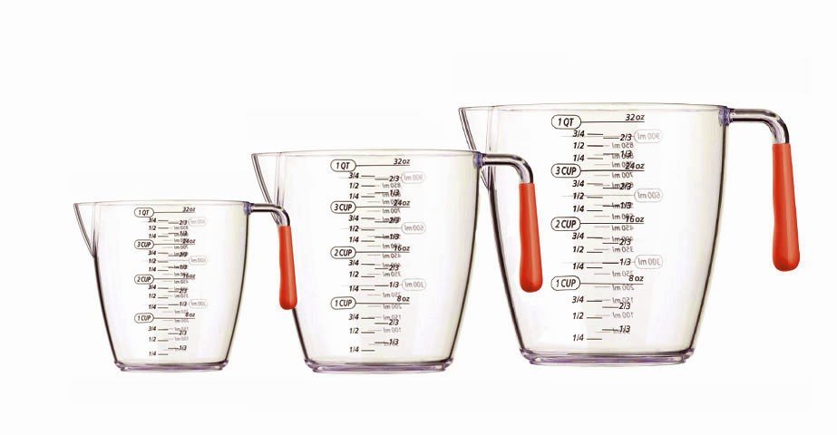 Colourworks 3pc Measuring Jug Red - Aldiss