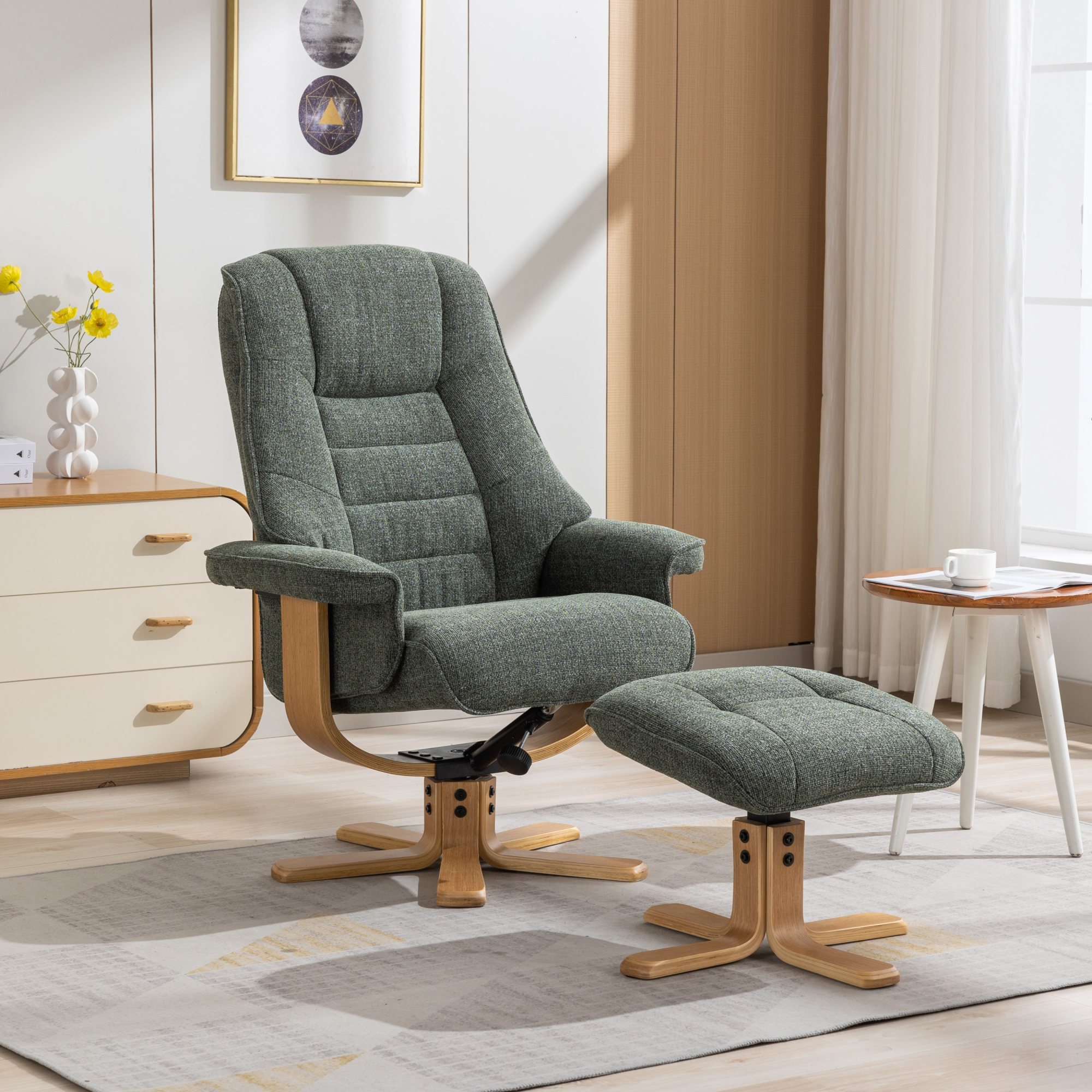 Sardinia Fern Fabric Chair and Stool Set | Aldiss of Norfolk