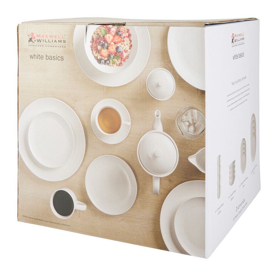 Maxwell Williams Diamonds 16 Piece Dinner Set | Aldiss