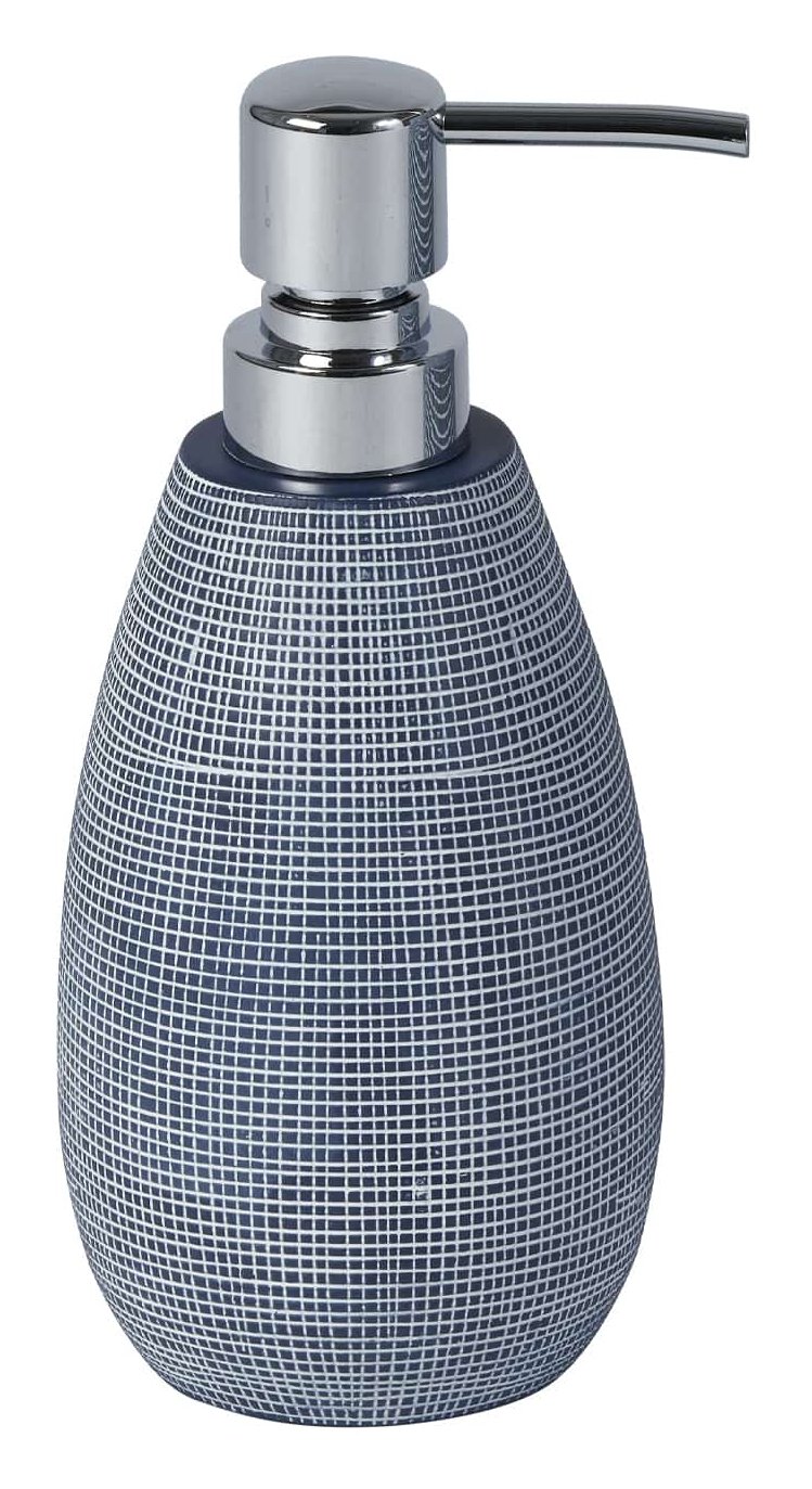 Showerdrape Denim Navy Liquid Soap Dispenser | Aldiss