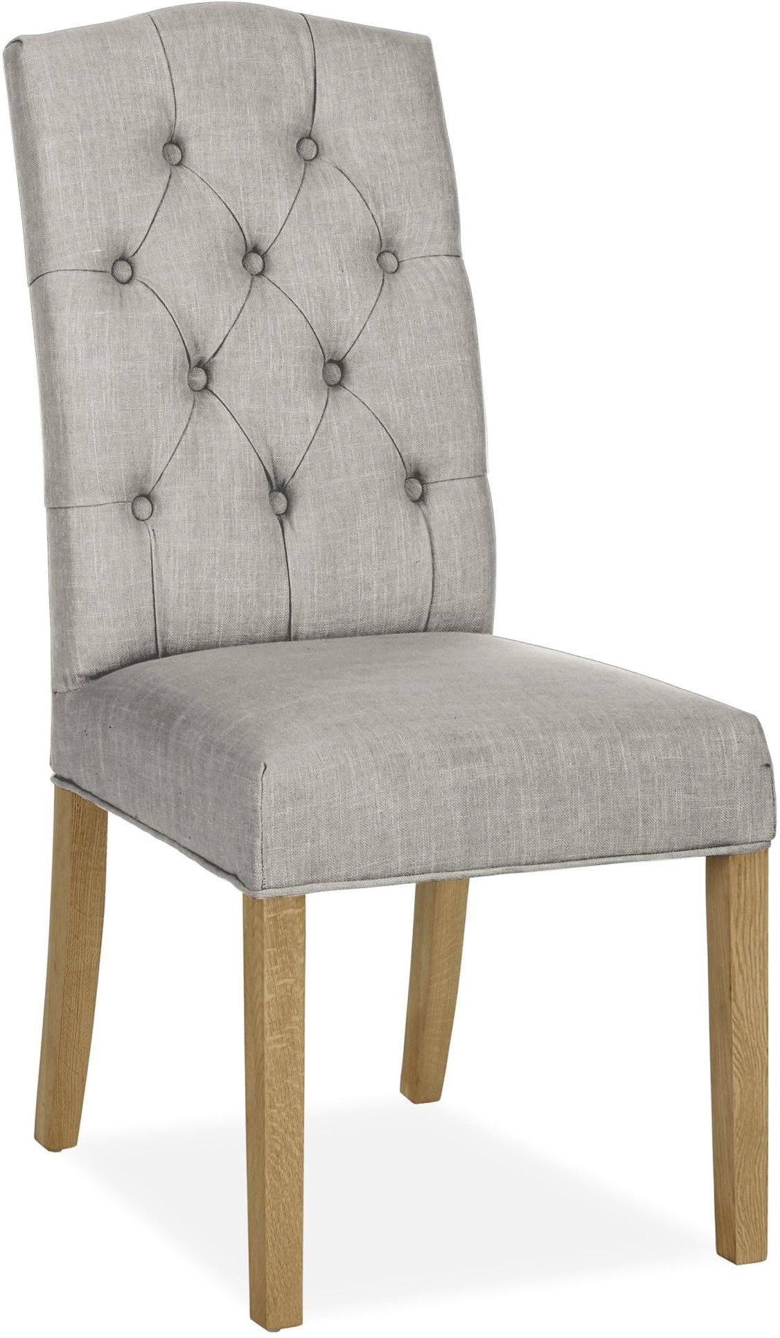 Burlington Upholstered Button Back Chair in Grey | Aldiss of Norfolk