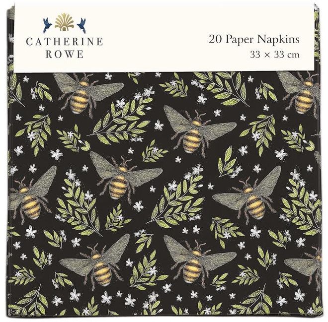 Honey Bee 20 Pack of Paper Napkins | Aldiss of Norfolk