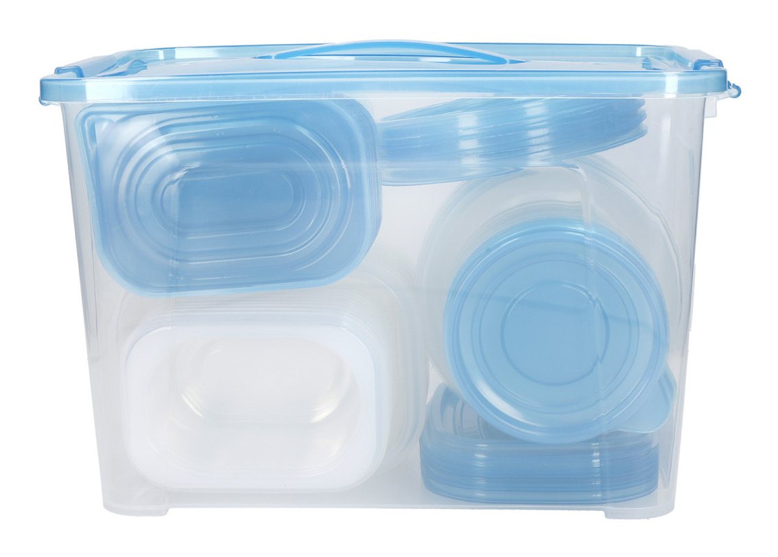 KitchenCraft 50Pc Plastic Meal Prep Container Set | Aldiss