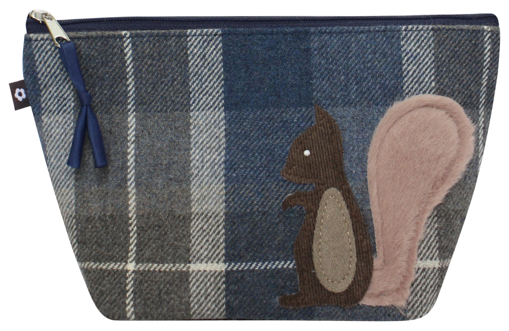 Earth Squared Tweed Applique Makeup Bag Squirrel | Aldiss