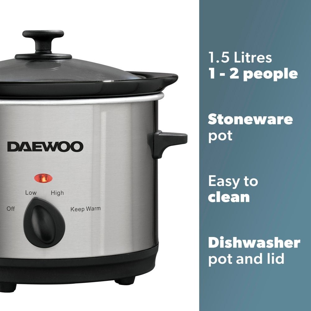 Daewoo 1.5L Slow Cooker | Aldiss of Norfolk