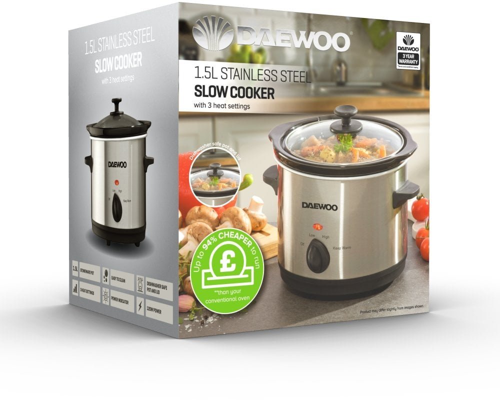 Daewoo 1.5L Slow Cooker | Aldiss of Norfolk